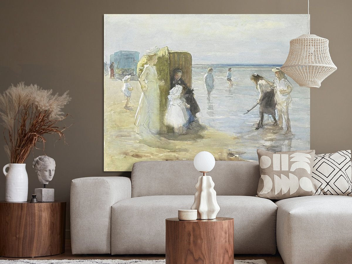 Gezicht langs de vloedlijn aan het Scheveningse strand aan je muur? - Muurmeesters