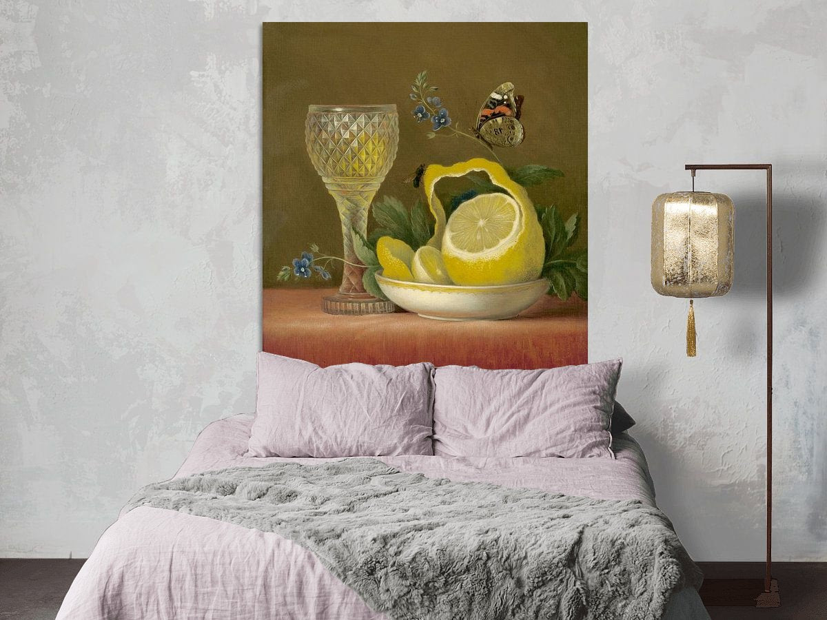 Stilleven met citroen en geslepen glas van Maria Margaretha van Os aan je muur? - Muurmeesters
